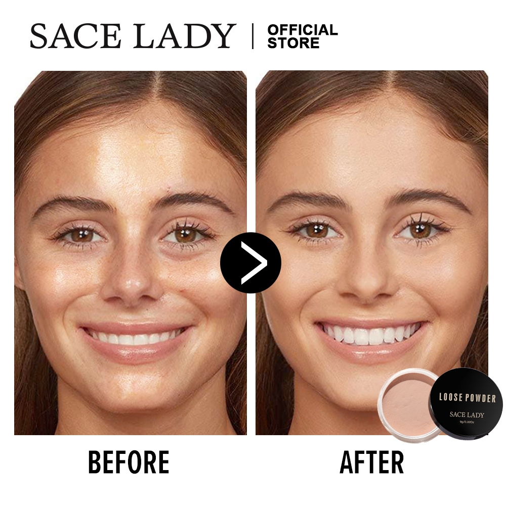 SACE LADY Face Powder Matte Finish Oil-Control Long-lasting Smooth 3 ...