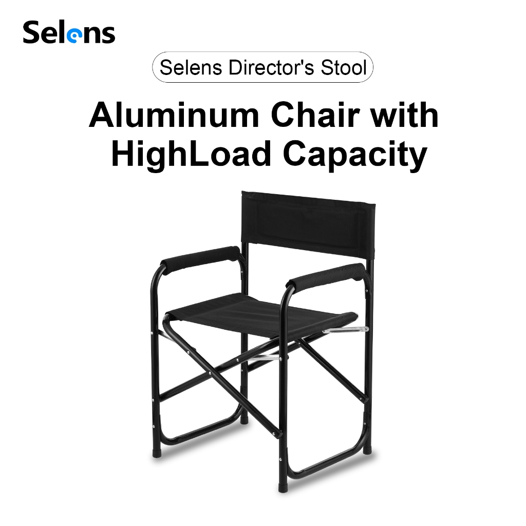 Selens Aluminum Chair Director Stool With Highload Capacity Foldable ...