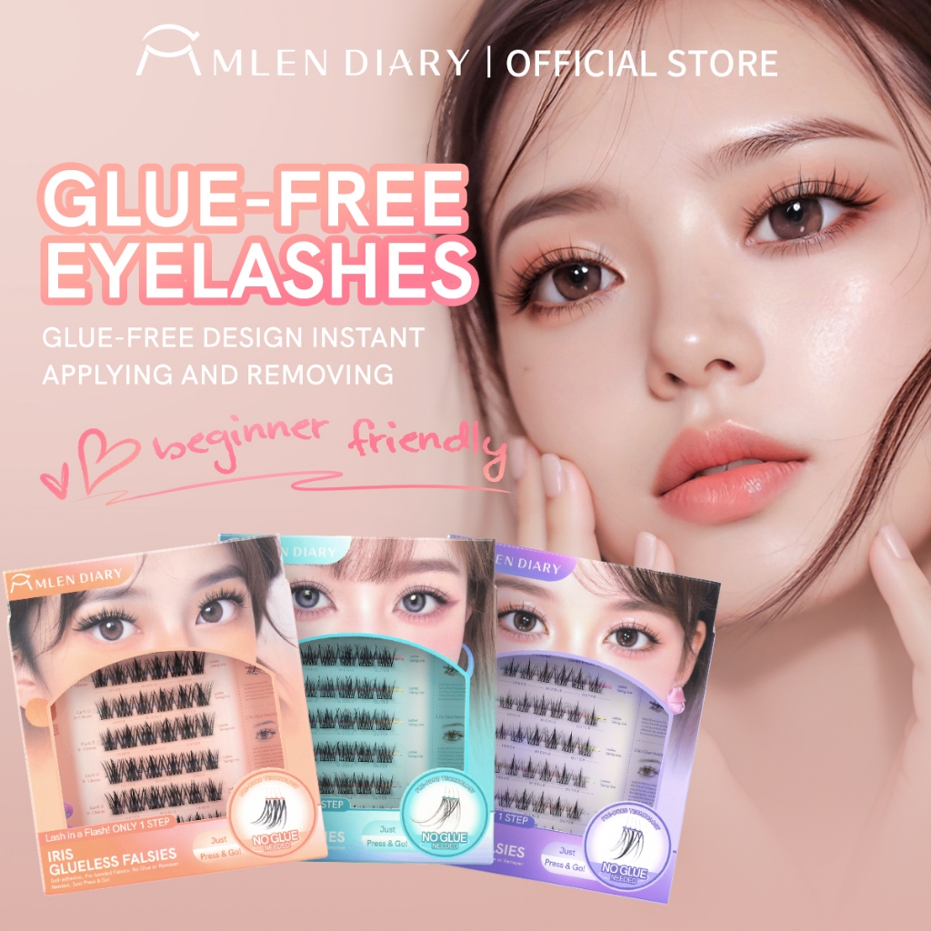【NEW Upgraded】MLEN DIARY Sunflower Glue-free Lashes Reusable Individual ...