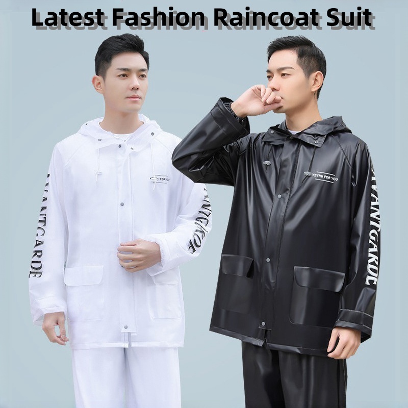 COD Adult split raincoat suit fashion raincoat suit rainproof universal ...