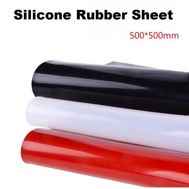 Silicone Rubber Sheet 500x500mm Clear Translucent Black Red Plate Mat ...