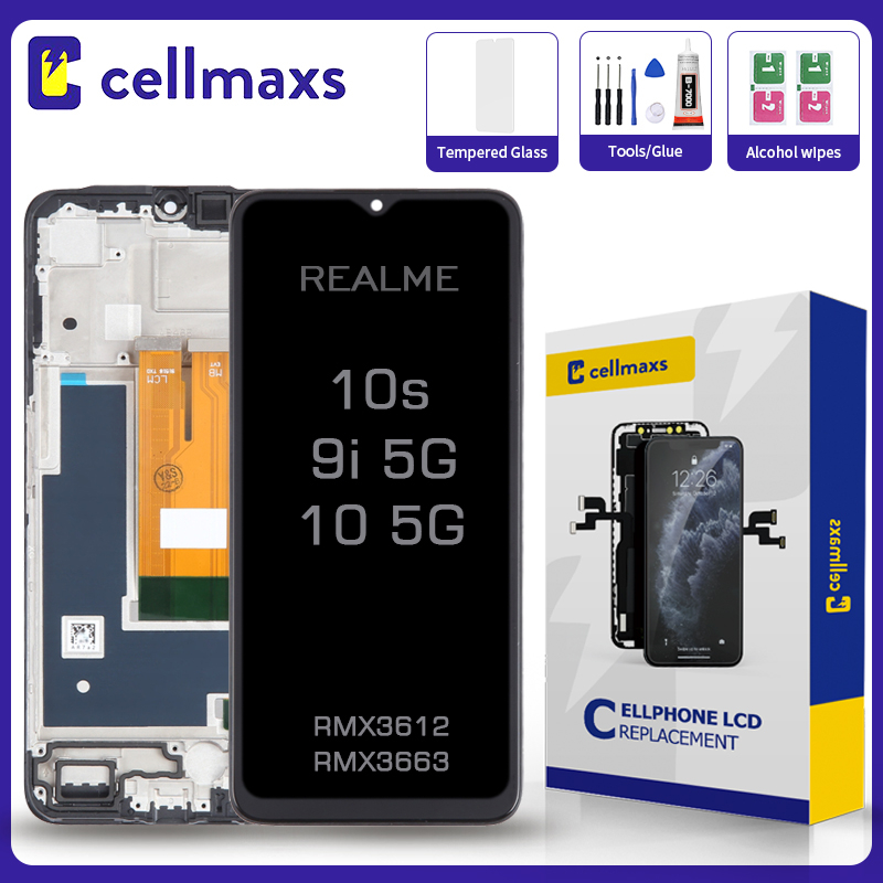 For REALME 9i 10 5G 10s RMX3612 RMX3663 LCD Touch Screen Replacement ...