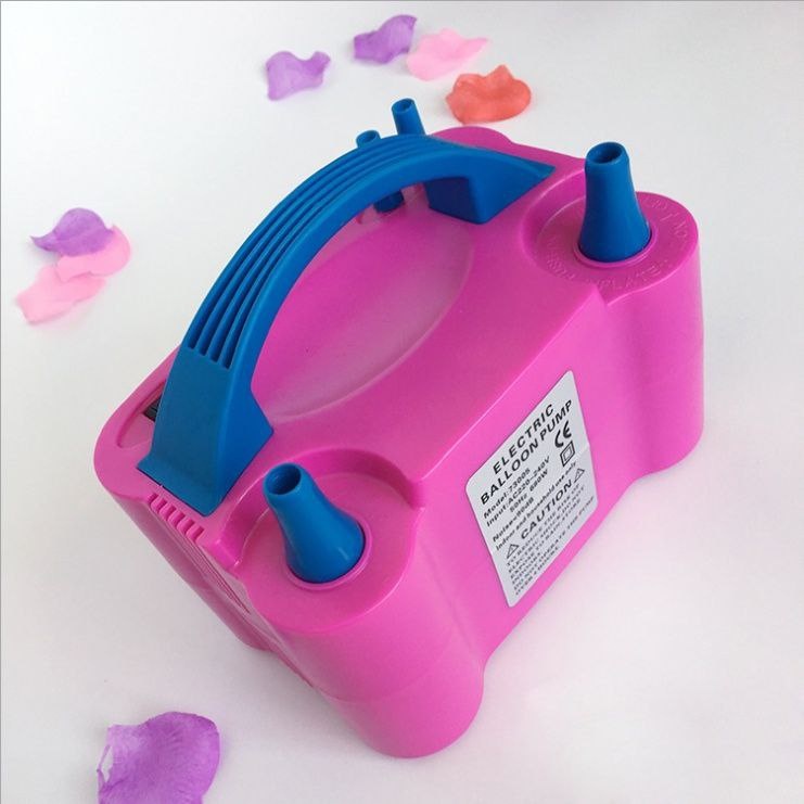 Electric Birthday Balloon Pump Electric Balloon Pump Pink Double Nozzle ...