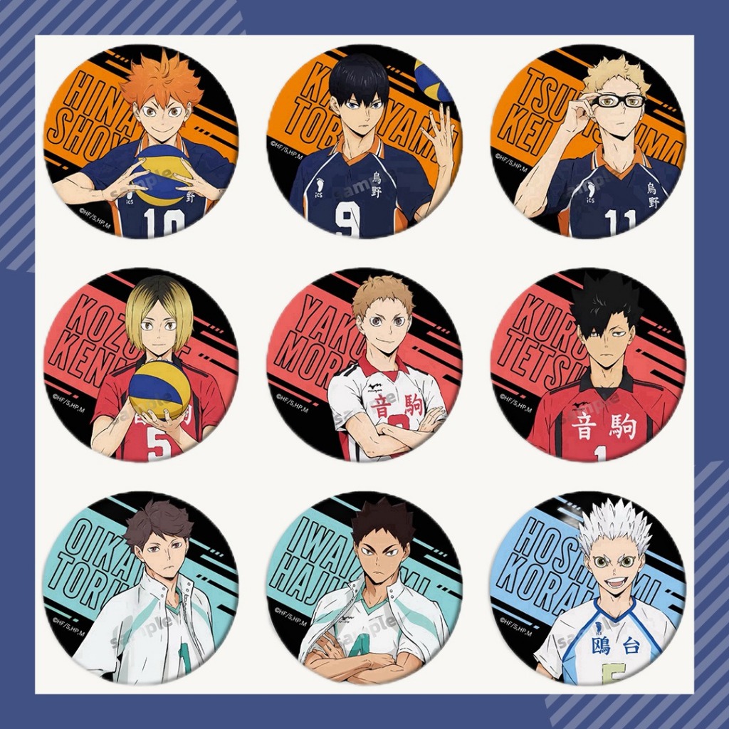 Anime Haikyuu!! Hinata kageyama Tendo Satori Ushijima Kenma Manga Badge ...