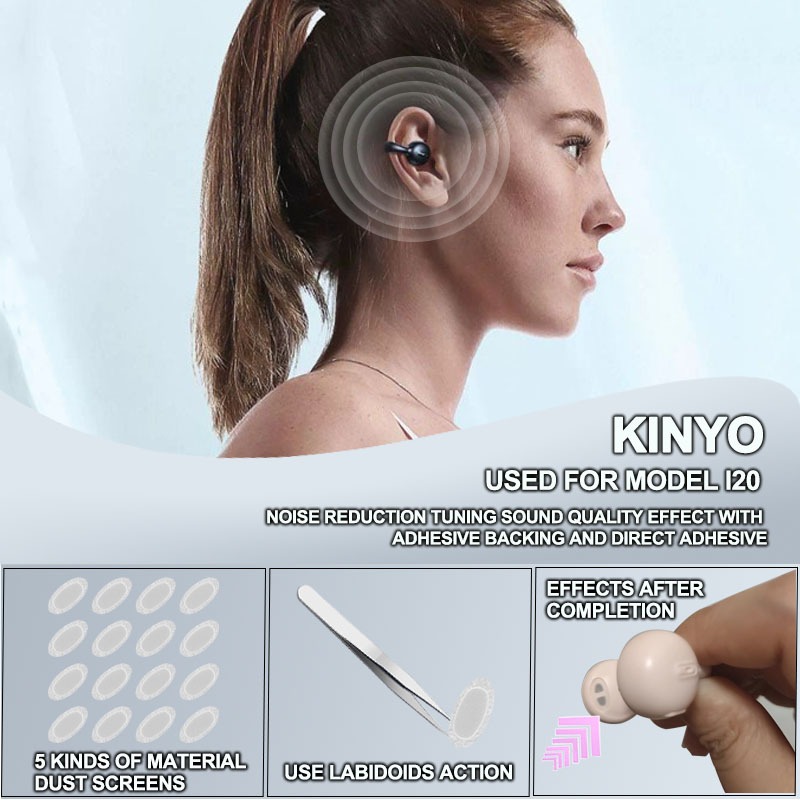 KINYO i20 Bluetooth headset bell mouth dust mesh tuning cotton Horn shaped protective net ...