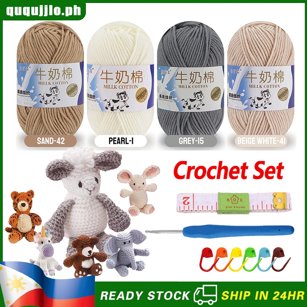 Crochet Set Crochet Beginner Set Crochet Starter Kit with 4pcs MILK ...