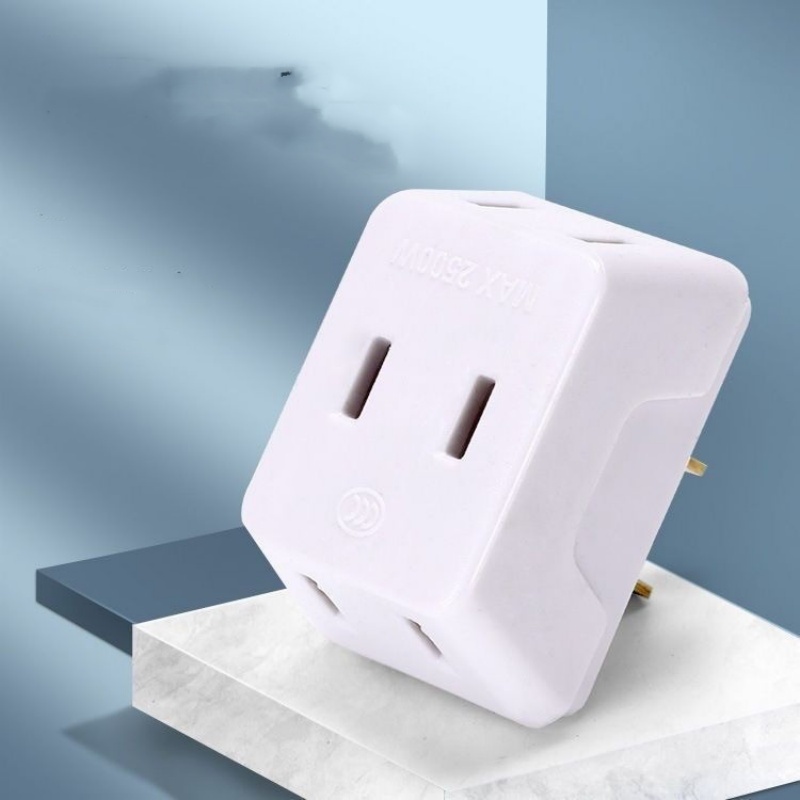 Two-pin Socket Converter Plug Split Plug One Turn Multi-Function Cut ...