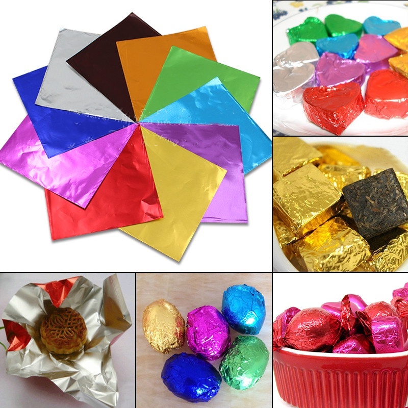 20 * 20 Chocolate Wrapping Paper Colorful Gold Tinfoil Wrapping ...