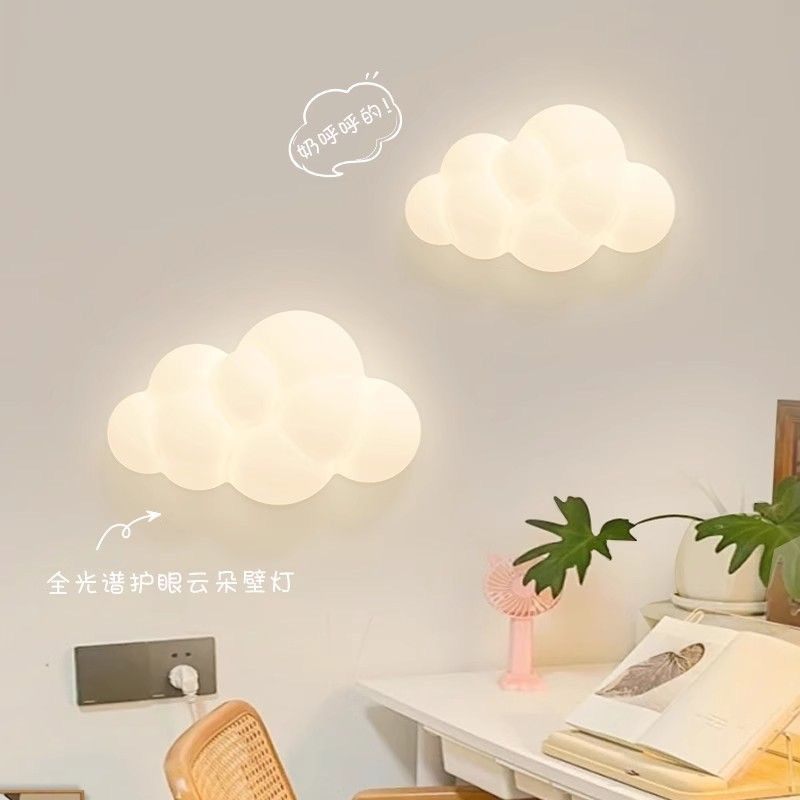 Cloud wall Lamp,Cream White Corridor Light,Creative Ceiling Lamps,Home Bedroom Kid Room Hallway ...