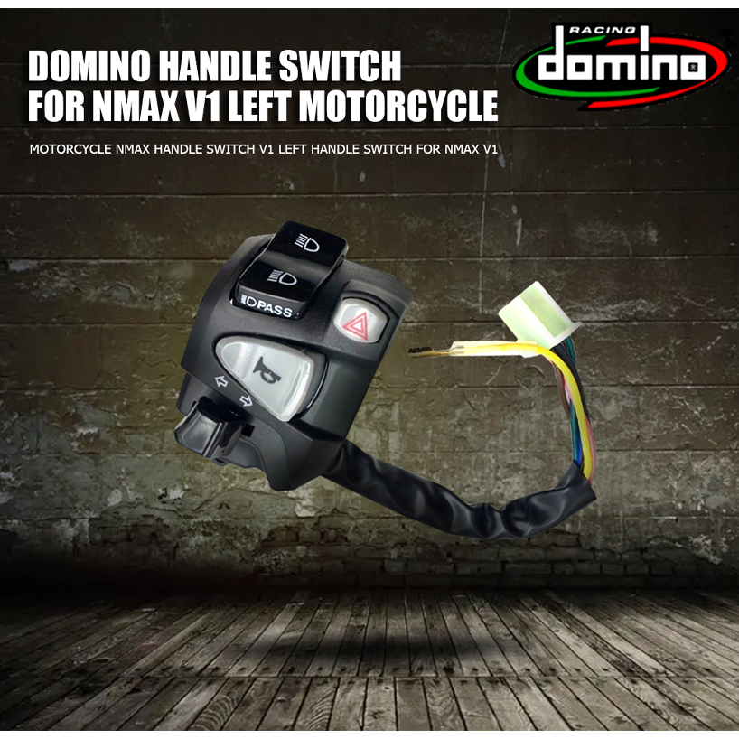Domino Handle Switch For NMAX V1 with Pssing Light Hazard Light PLug ...