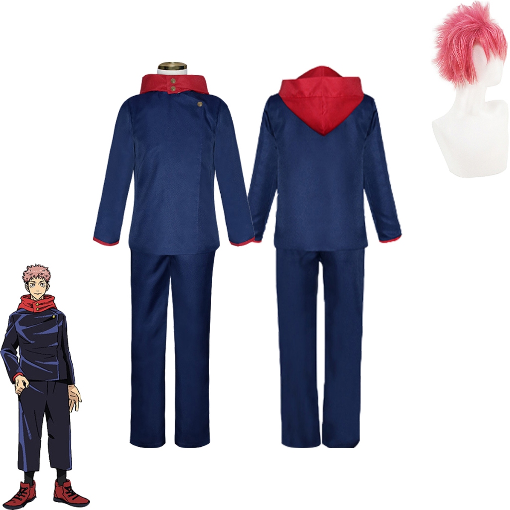 Anime Jujutsu Kaisen Itadori Yuji Cosplay Costume Jacket Pants Uniform ...