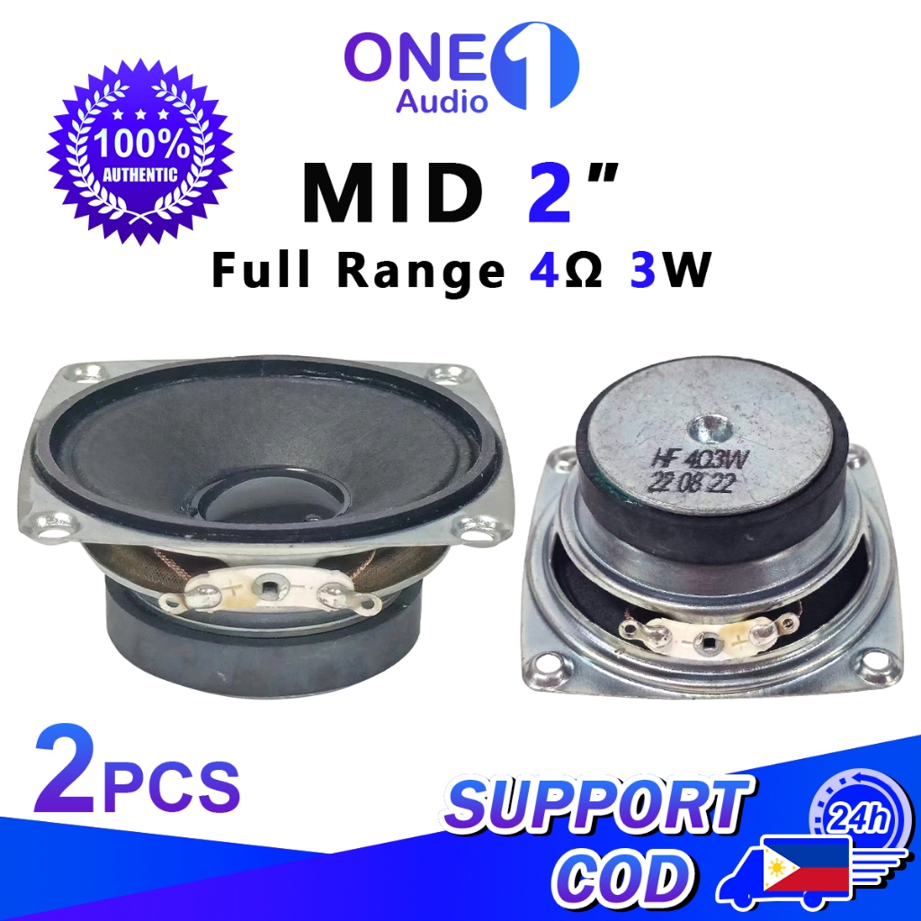 OneAudio 2PCS 2-inch 4Ω 3W Midrange Speaker Full Range Car Speaker | Shopee Philippines