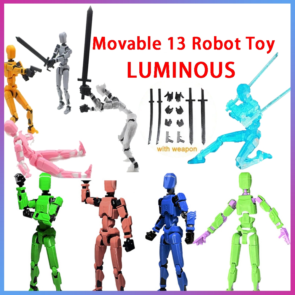13 Robot Toy Lucky 13 Action Figure Movable Figures Lucky 13 Dummy 3D ...
