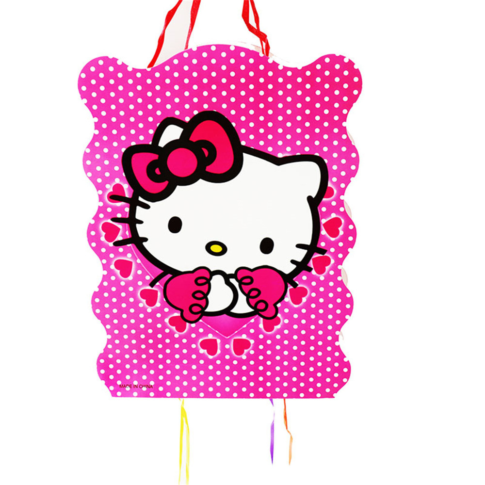 Cute Pink Cat Pinatas Birthday Party 1pcs/lot Cartoon Deco Piñata Event ...
