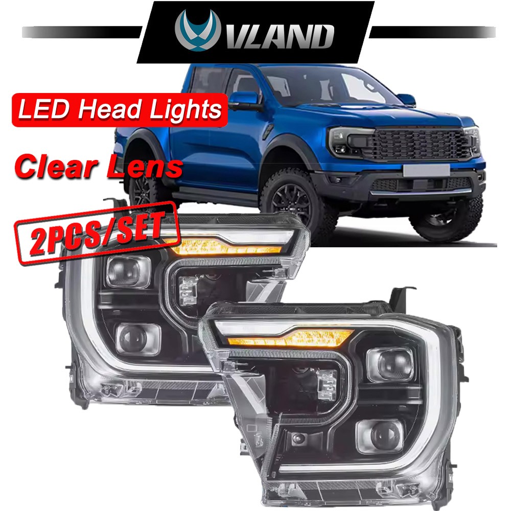 VLAND LED Headlights For 2022-2024 Ford Ranger Next Gen Raptor Everest ...