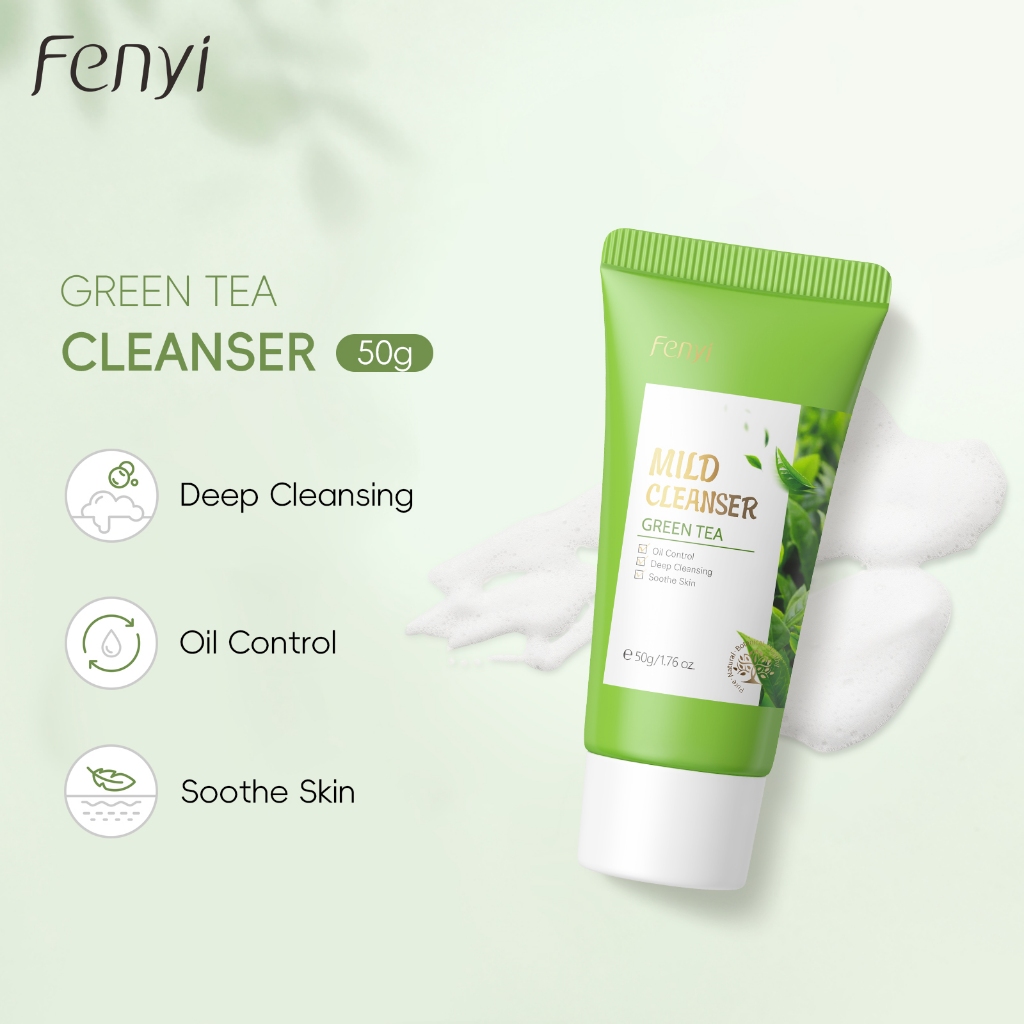 Fenyi Green Tea Cleanser Oil Control Face Wash Reduce Acne Pimples 50g ...