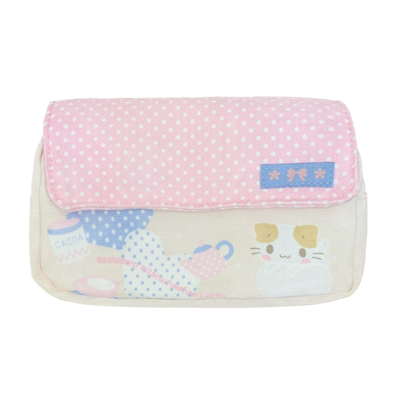 Masyumaro Fluffy Fuwa Nyanko Cat Pencil Case For School Cute Pencil Pouch Kawaii Storage