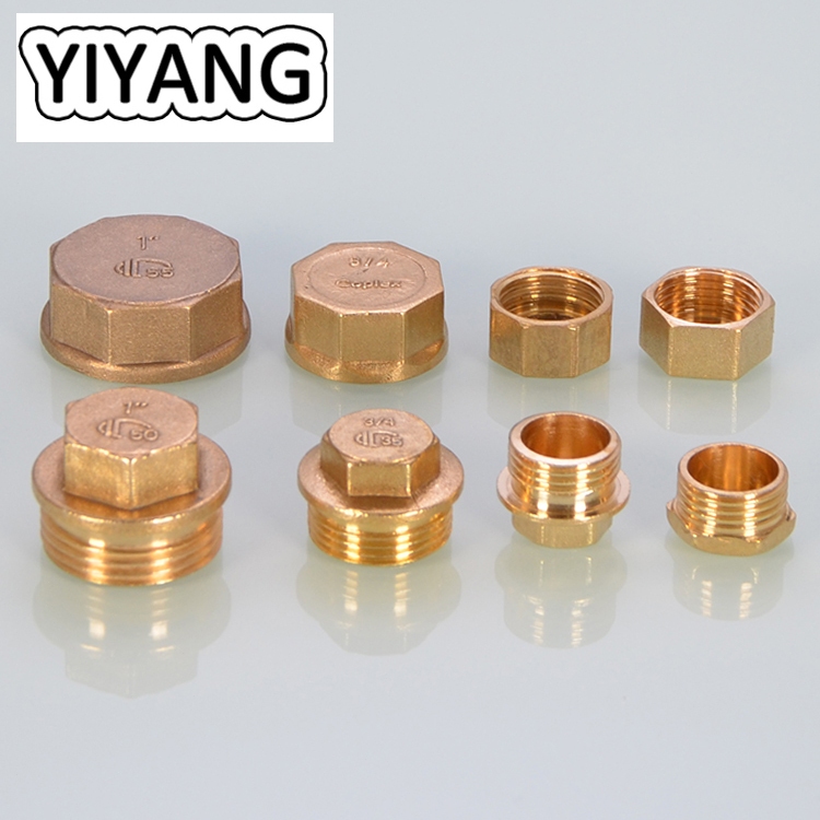 1/2" 3/4",1Inch MaleThread Brass Pipe Hex Head End Cap Plug Fitting ...