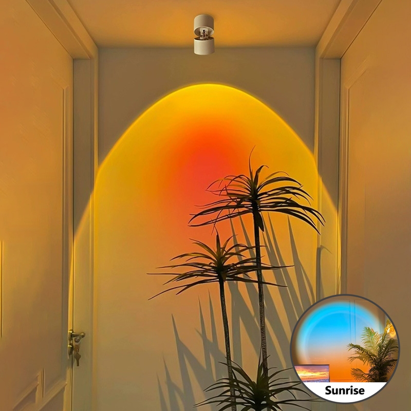 Sunset Spotlight Ceiling Light LED Sunset Projection Angle Adjustable ...