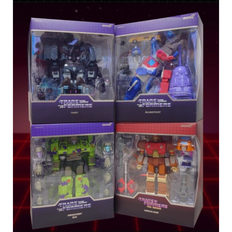 Super7 Transformers Ultimate Series 3 Megatron Tarn Crocodile Optimus ...