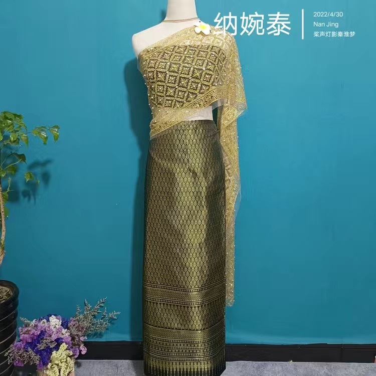 2024 Women Thai Traditional Xishuangbanna Dai clothing female chest ...