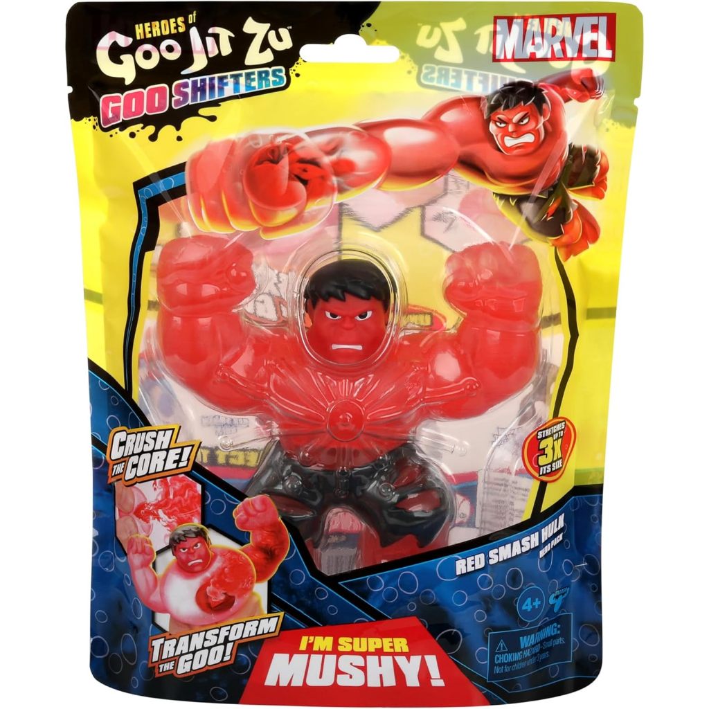 Heroes of Goo Jit Zu Goo Shifters Marvel Stretchy hero Red Smash Hulk ...