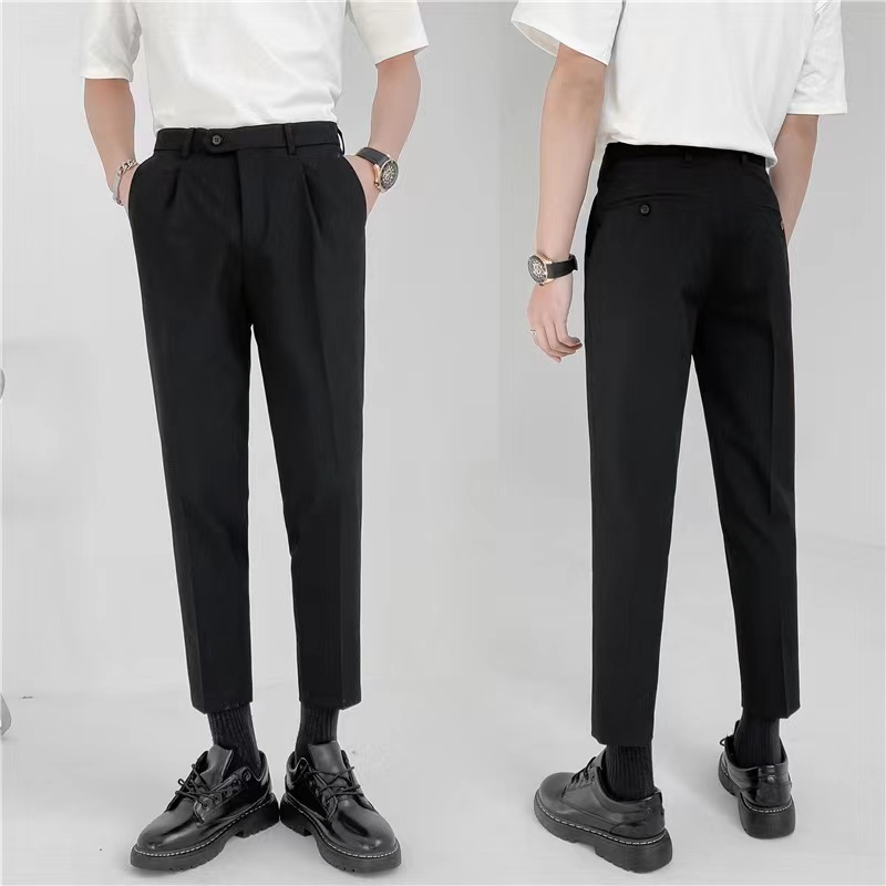 4 Colors Premium Quality Trouser Pants for Men Ankle Cut Korean Slacks ...