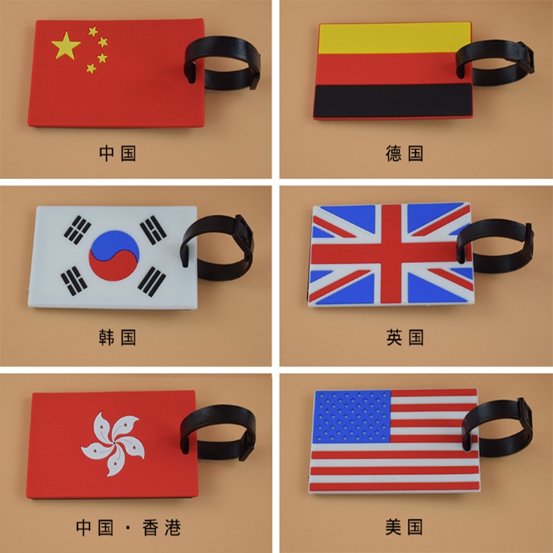 National Flag Design Luggage Tag, pvc Software Name Tag | Shopee ...
