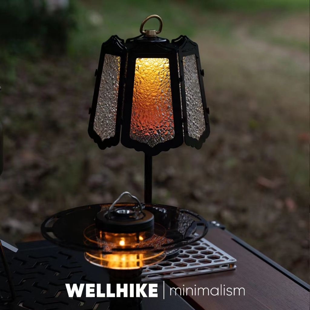 Wellhike Glass Retro Lampshade Outdoor Camping Atmosphere Accessories 38explore Lamp goalzero ...