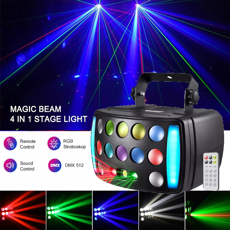 RGB LED Laser Beam Lighting For DJ Disco Party Bar Club Stage Light ...
