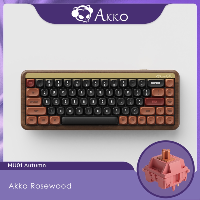 Akko MU01 Mountain Seclusion/Autumn 68-Key Gasket Structure Multi-modes ...