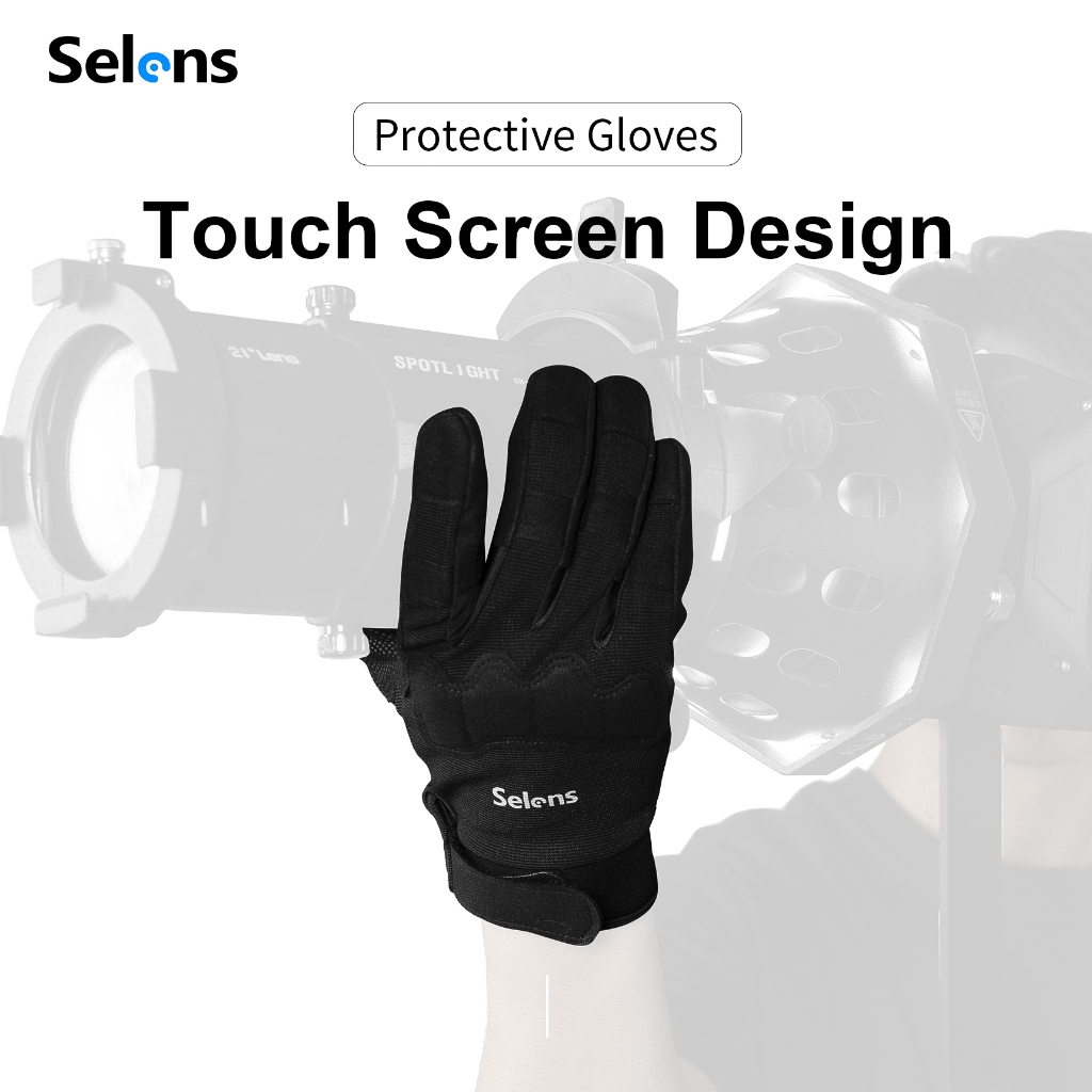 Selens Full Finger Protective Gloves for Studio Lighting Technicians ...