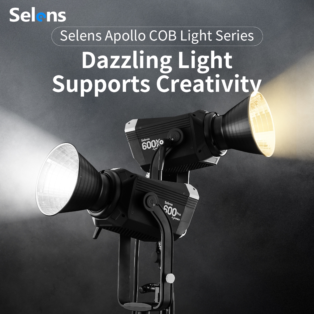Selens COB Studio Light 600W Photography Lighting 2700K-6500K Bowens ...