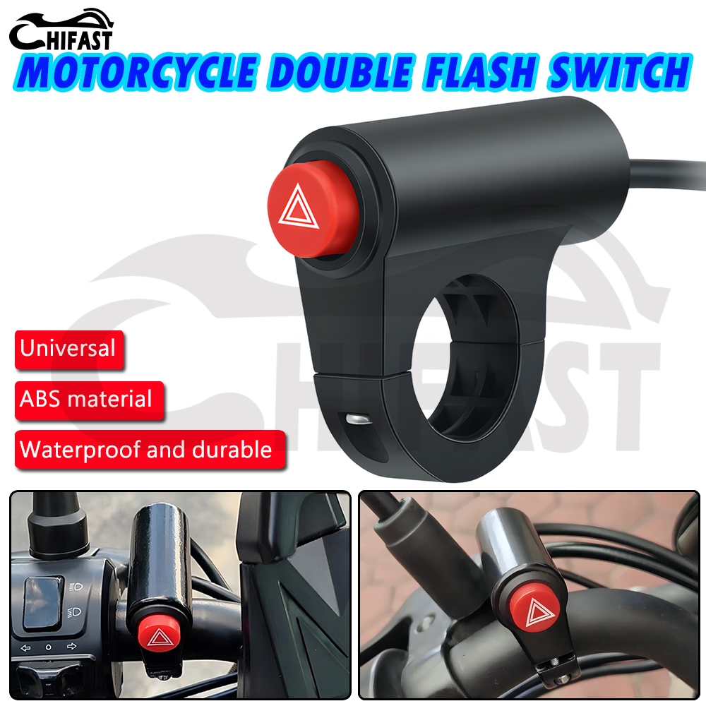HIFAST Motorcycle Handle Bar Switch Hazard Switch ON/OFF Universal ...