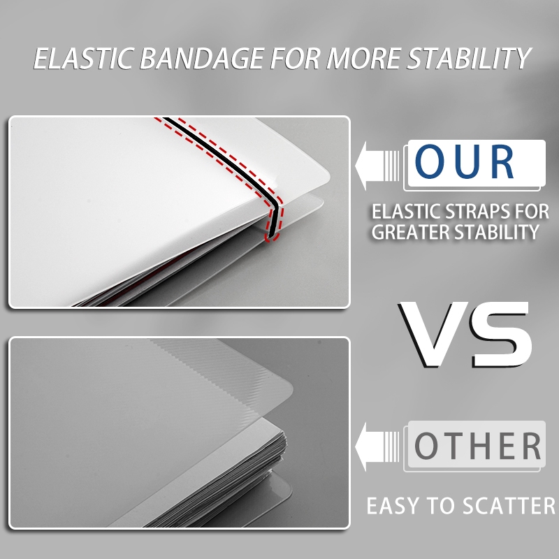 A4 Four-Hole Binder Large Capacity File Folder Portable Buckle File ...