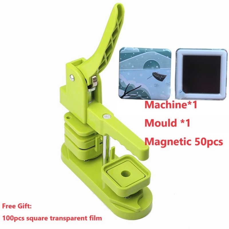 Ready Stock 2x2 inches Square Shape Magnet Button Badge Binding Machine ...