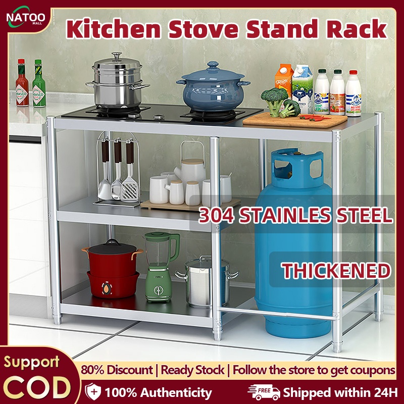 【Ready Stock】Heavy Duty Gas Stove Stand Rack Stainless Steel Burner ...