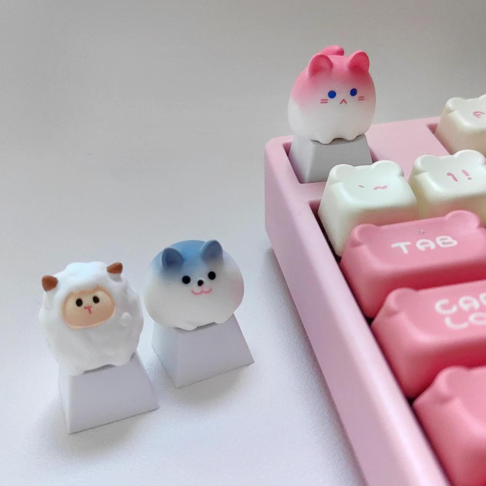 Personalized Creative Keycaps Cute Cartoon Animals Translucent OEM ...
