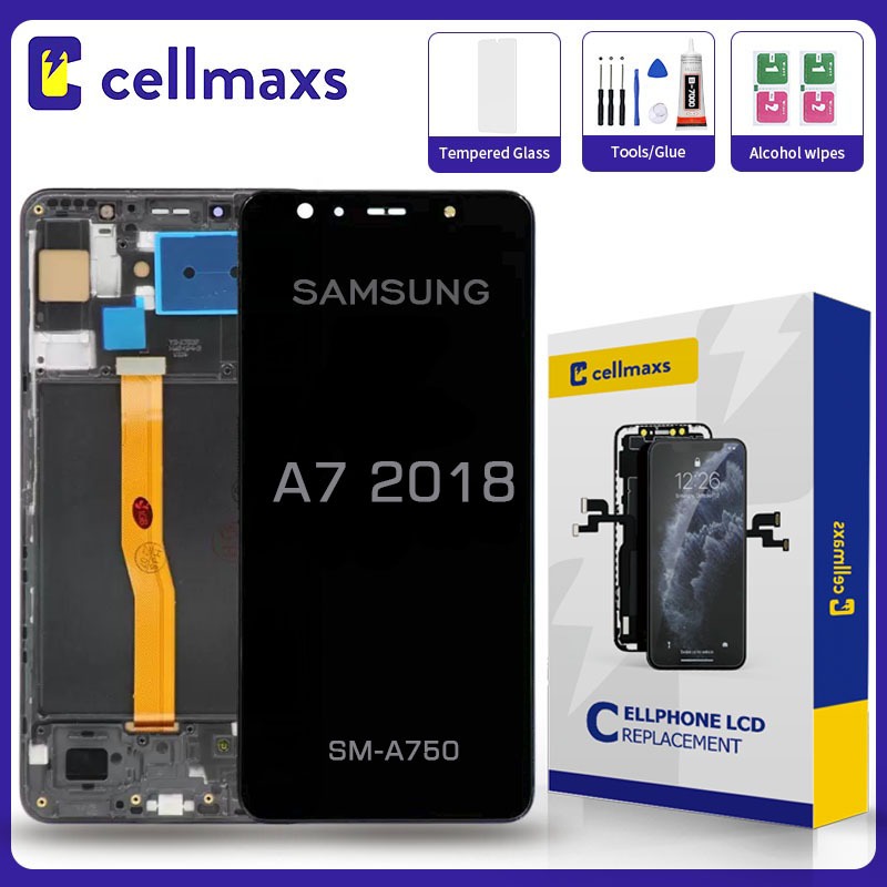For SAMSUNG Galaxy A7 2018 A750 SM-A750 LCD Touch Screen Replacement With Frame | Shopee Philippines