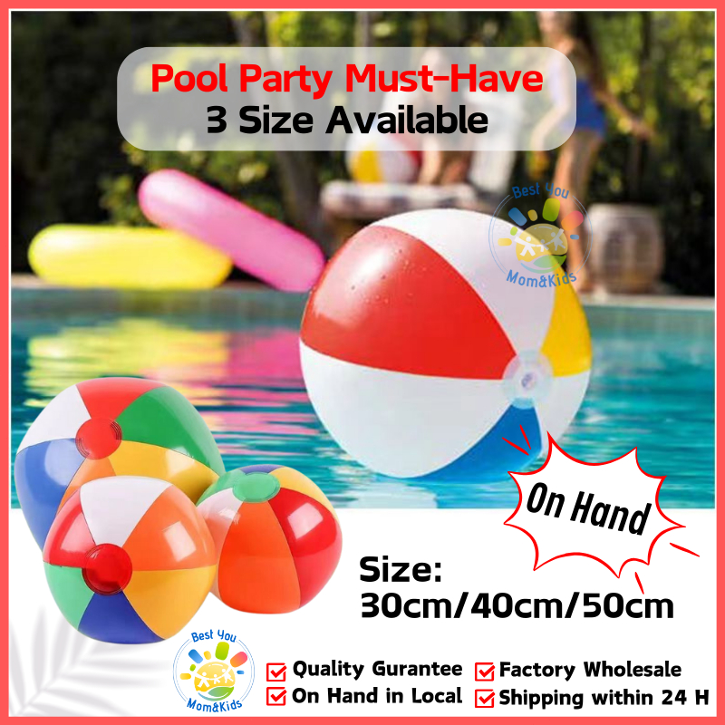 Bestyou Inflatable Beach Ball 30/40/50cm Colorful Ball Swimming Water ...