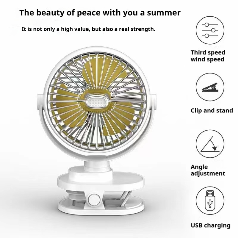 YASE Fashion Simple Shelf Multifunctional Small Fan Desk clip design ...