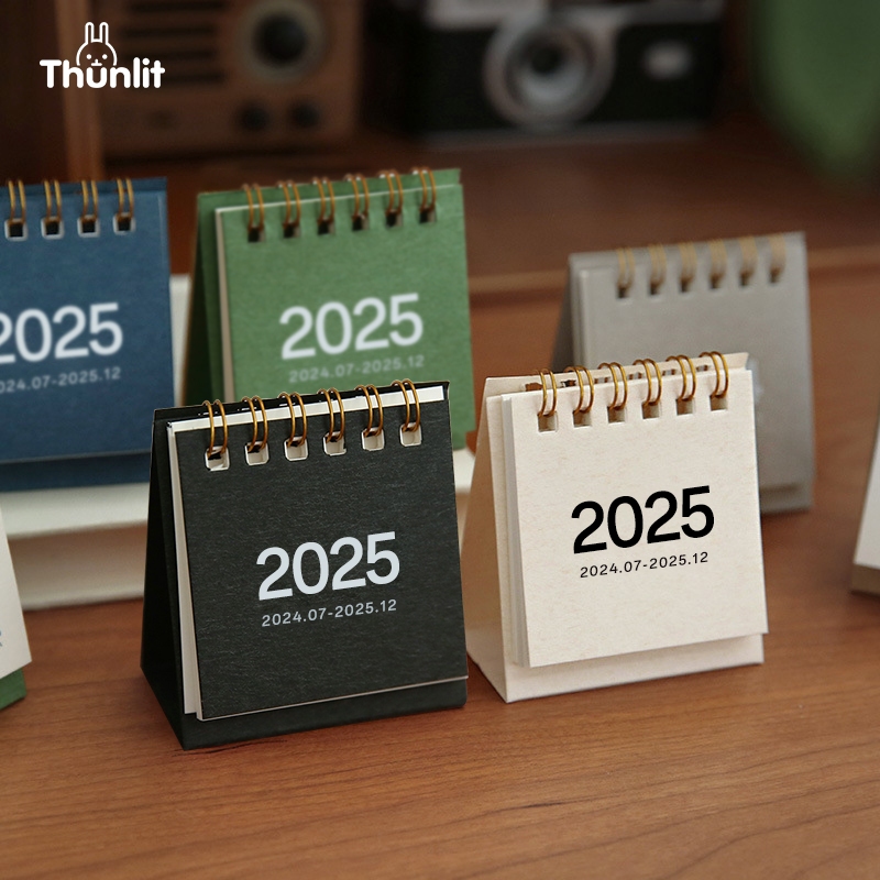 Thunlit Mini Calendar Creative 2025 Small Cute Desk Calendar Portable ...
