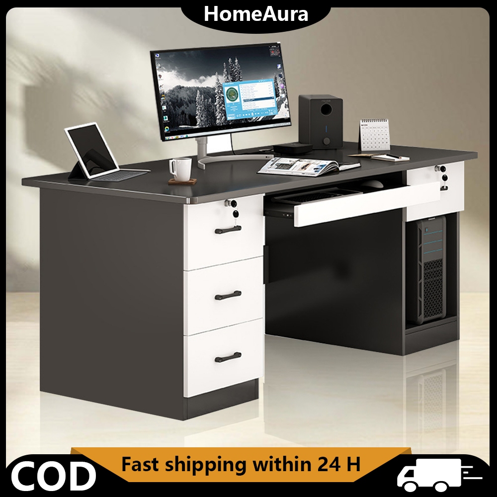 Computer Table with Drawer and Keyboard Tray Bedroom Office Desk Home ...