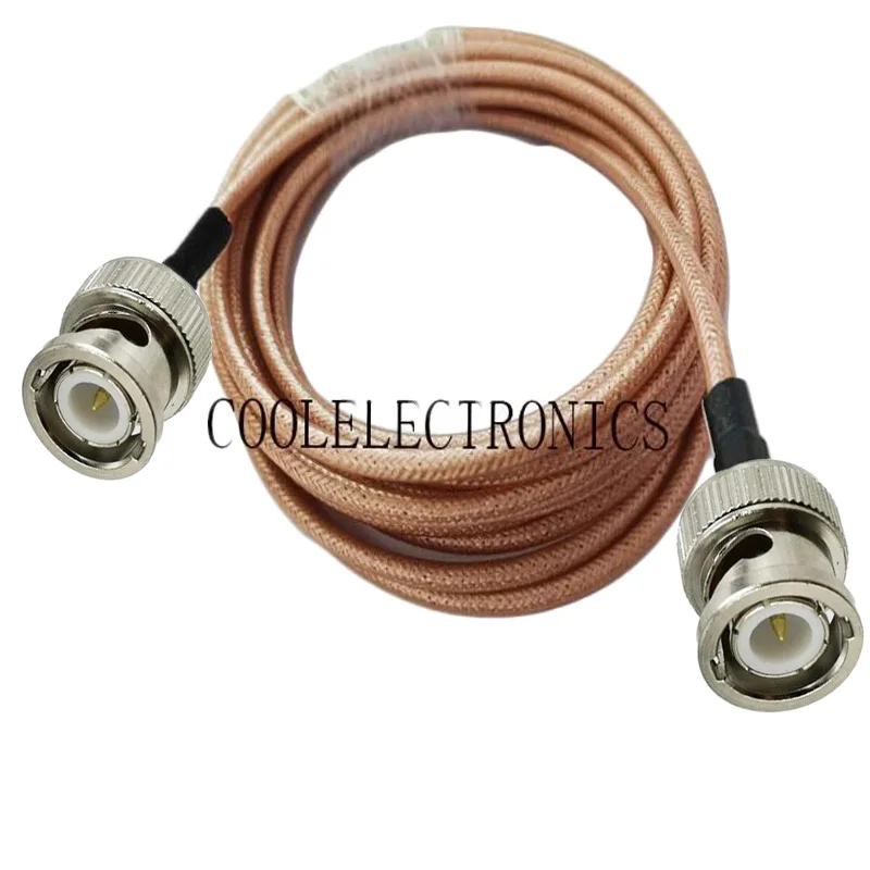 1pc RG400 BNC Male to BNC Male Double Shielded Copper Braid RF Coaxial ...