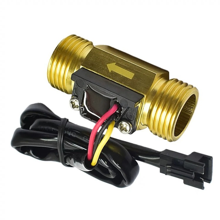 Water Heater Turbine Flow Meter All Brass Housing Hall Sensor Water ...