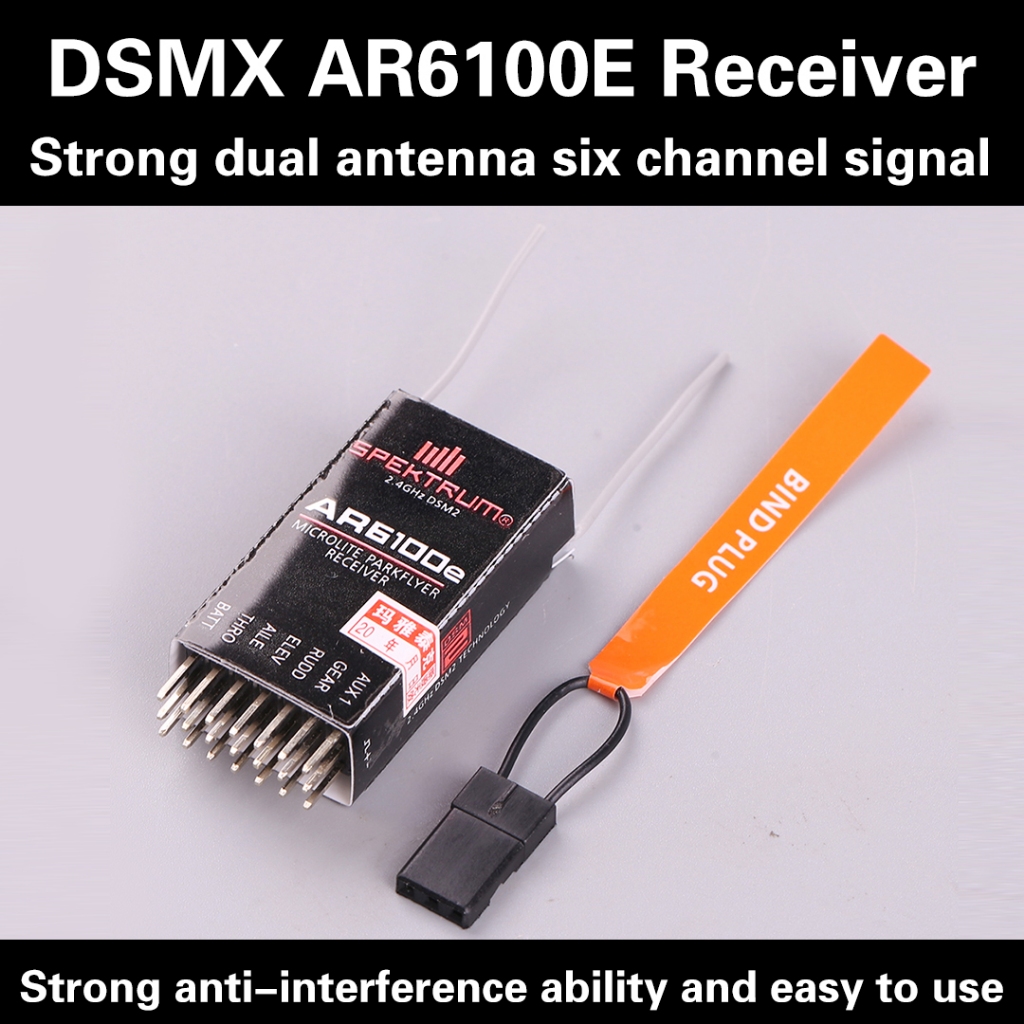 AR6100e 6 Channel Receiver For SPEKTRUM DSM2 JR 2.4ghz Micro Aircraft ...