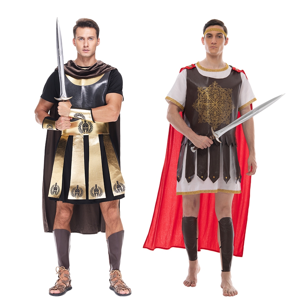 COD Men’s Deluxe Roman Gladiator Costume Adult Spartan Warrior Cosplay ...