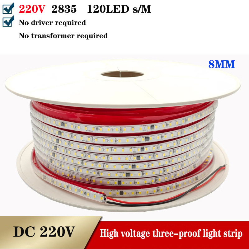 AC 220V LED Strip Lights 2835 120LED/m 5-10M LEDs Home Lamp LED Strips ...