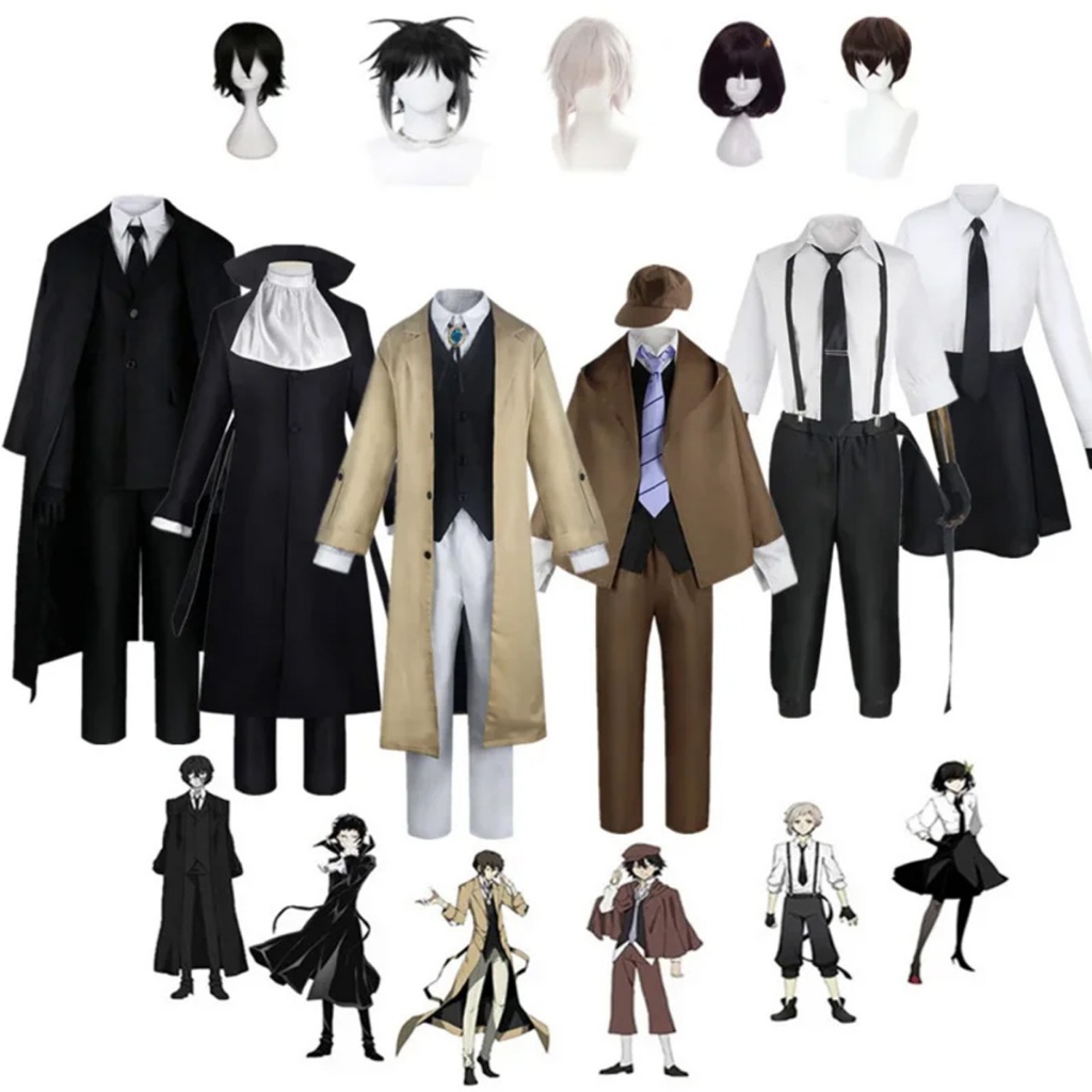 Anime Bungo Stray Dogs Chuya Nakahara Dazai Osamu Edogawa Rampo Cosplay ...