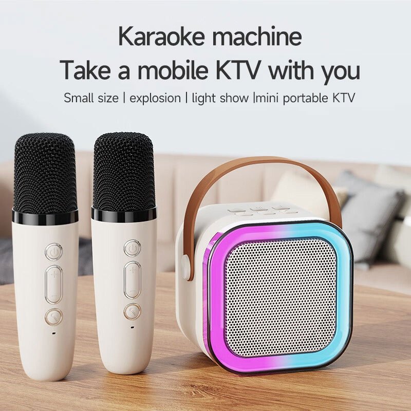 Mini karaoke K12 wireless speaker bluetooth microphone Portable home ...